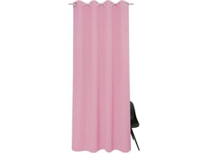 4005414466134 - Vorhang TOM TAILOR HOME Dove Signature Gr 1 rosa (altrosa rosa) B140cm H250cm Jacquard Baumwolle Polyester Gardinen mit aufgesticktem Markenlogo