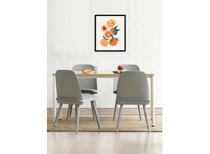 4067437334258 - Bild QUEENCE Ely Bilder Gr B H 50 cm x 70 cm Wandbild Hochformat 1 St orange Kunstdrucke gerahmt