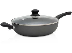 4006776048396 - Bratpfanne KRÜGER Aluminium Großraumpfanne Gourmet 28 cm grau (dunkelgrau) H7cm Ø28cm Pfannen für Induktions-Kochfelder geeignet