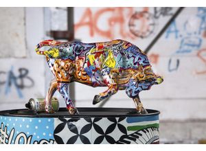 4063387372135 - Tierfigur CASABLANCA BY GILDE Stier Street Art Dekofiguren Gr B H T 52 cm x 27 cm x 15 cm bunt Tierfiguren