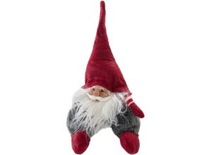 4250965962080 - Weihnachtsfigur MYFLAIR MÖBEL & ACCESSOIRES Weihnachtsdeko rot Dekofiguren Gr B H T 20 cm x 22 cm x 10 cm Wichtel grau Weihnachtsengel Weihnachtsfiguren Wichtel mit Filzmütze Höhe ca 22 cm