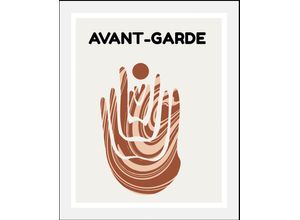 4067437346831 - Bild QUEENCE Avant-Garde Bilder Gr B H 50 cm x 70 cm Wandbild Abstrakt Hochformat 1 St rot Kunstdrucke gerahmt