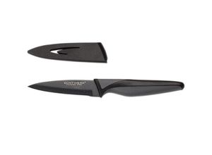 4260238061303 - Gemüsemesser BlackSteel Kochmesser schwarz Küchenmesser Kochmesser Schälmesser Edelstahl hohe Schneidfestigkeit Klingenlänge 9 cm