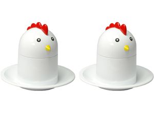 4014544902122 - Eierköpfer GSD HAUSHALTSGERÄTE weiß B10cm H5cm L10cm Kunststoff Küchenschneider Kunststoff Chicken-Design