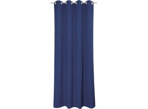 4005414456487 - Vorhang TOM TAILOR Dove Signature Gardinen Gr 250 cm Ösen 140 cm blau (navy) Ösen Gardine blickdicht