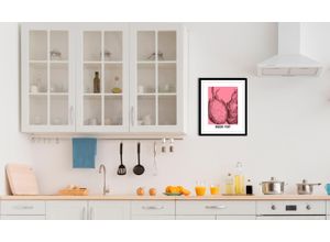 4067437334135 - Bild QUEENCE Dragon Fruit Bilder Gr B H 50 cm x 70 cm Wandbild Hochformat 1 St rosa Kunstdrucke gerahmt