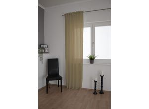 4043343673438 - Vorhang Lian Gardinen Gr 245 cm verdeckte Schlaufen 140 cm braun (caramel) Verdeckte Schlaufen Vorhang Lian