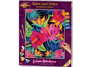 4000887918517 - Malen nach Zahlen SCHIPPER Meisterklasse Premium - Exotische Blütenträume Malvorlagen bunt Kinder Basteln Malen Kosmetik Schmuck Made in Germany