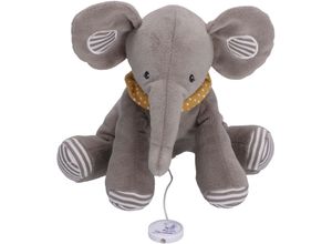 4066891037873 - Spieluhr STERNTALER Elefant Eddy M grau Spieluhren KinderB16cm H16cm T15cm Polyester Baumwolle B16cm H16cm T15cm