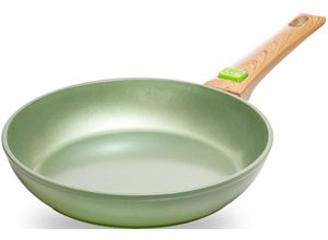 4260129742823 - Bratpfanne JUST VEGAN CeraVegan Pfannen Gr Ø 24 cm + Höhe 5 cm grün (dunkelgrün) Bratpfannen pflanzliche Keramikbeschichtung abnehmbarer Griff Induktion