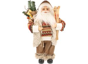 4251792137078 - Weihnachtsmann MYFLAIR MÖBEL & ACCESSOIRES Weihnachtsdeko Dekofiguren Gr B H T 165 cm x 455 cm x 225 cm Weihnachtsmann beige (creme) Weihnachtsengel Weihnachtsfiguren mit Skiern Höhe ca 45 cm