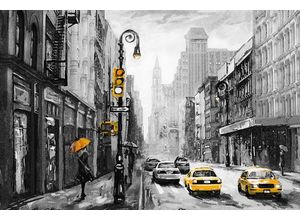 4049009361886 - Leinwandbild PLACES OF STYLE New York Bilder Gr B H T 120 cm x 80 cm x 2 cm bunt (grau gelb) Leinwandbilder Bilder