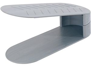 4029845179920 - Schuhregal RUCO (Schuhstapler) Regale Gr B H T 10 cm x 125 cm x 255 cm silberfarben Schuhregale Kunststoff schafft Platz und Ordnung