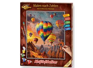 4000887918586 - Malen nach Zahlen SCHIPPER Meisterklasse Premium - Heißluftballons Malvorlagen bunt Kinder Basteln Malen Kosmetik Schmuck Made in Germany