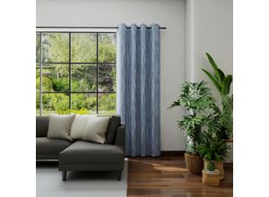 4006470495298 - Vorhang NEUTEX FOR YOU David Eco Gr 1 blau (jeansblau) B144cm H245cm Baumwolle Polyester Gardinen Nachhaltig