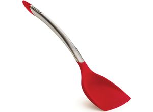 0065506125145 - Küchenschaufel CUISIPRO Elegance rot (edelstahlfarben rot) B4cm H10cm Edelstahl Silikon Küchenpaletten Küchenschaufel (Wok-Wender) Edelstahl hitzebeständig bis 220 C