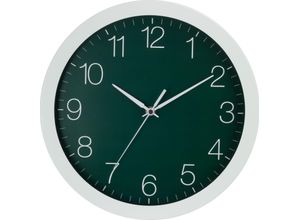 4044685800421 - Wanduhr Trend Alu Dunkelgrün 86139-00-4 weiß Wanduhren Ø 30cm QuarzuhrWohnzimmerEsszimmerKücheArbeitszimmerBüroFlur