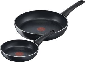 3168430328181 - Pfannen-Set Generous Cook Aluminium (Set 2-tlg je 1 Pfanne Ø 20 28 cm H 45 5 cm) Antihaftversiegelung Thermo-Signal tief alle Herdarten Induktion schwarz