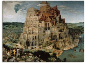 4055327090643 - Wandbild ARTLAND Der Turmbau von Babel 1563 Bilder Gr B H 80 cm x 60 cm Leinwandbild Gebäude 1 St bunt Bild Poster Bilder als Leinwandbild Wandaufkleber oder in versch Größen