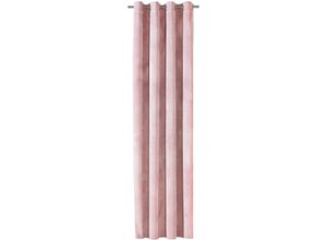 4007863653974 - Gardine Fenja Gr 1 rosa (rosé) B140cm H235cm Wirkware Polyester Gardinen Ösenschal aus Samtstoff