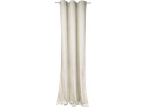 4260478143784 - Vorhang TOM TAILOR HOME FRENCH VELVET Gr 1 beige (ecru) B130cm H245cm Wirkware Polyester Gardinen