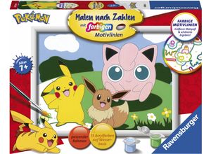 4005556202980 - Malen nach Zahlen RAVENSBURGER Pokémon Abenteuer Malvorlagen bunt Kinder Basteln Malen Kosmetik Schmuck Made in Europe  FSC - schützt Wald weltweit