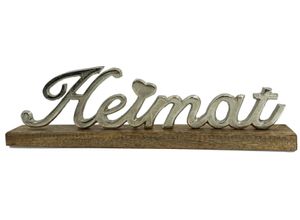 4031456536948 - Deko-Schriftzug Heimat Dekofiguren Gr B H T 5 cm x 12 cm x 40 cm beige (natur) Deko-Objekte aus Holz und Aluminium