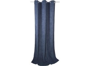 4260478146464 - Vorhang TOM TAILOR HOME CASUAL CORD Gr 1 blau B140cm H245cm Wirkware Nylon Polyester Gardinen HxB 245x140