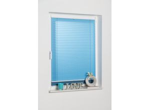 4260130361952 - Doppelplissee K-HOME Prato Plissees Gr 130 cm zweiseitig verschiebbar 70 cm blau (hellblau blau) Plissees ohne Bohren Plissee Tageslicht + Verdunklungsstoff