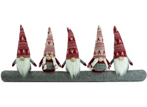 4031456257300 - Zugluftstopper Weihnachtsdeko Funktionskissen Gr H L 10 cm x 90 cm rot (grau rot natur) Türstopper extra dicke Rolle