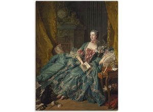 4055327092593 - Wandbild ARTLAND Bildnis der Marquise de Pompadour 1756 Bilder Gr B H 90 cm x 120 cm Leinwandbild Frau 1 St grün Bild Poster Bilder als Leinwandbild Wandaufkleber oder in versch Größen