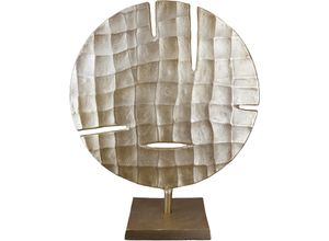 4063387690024 - Wanddekoobjekt CASABLANCA BY GILDE Skulptur Quad Wanddekoobjekte Gr B H T 36 cm x 43 cm x 15 cm beige (champagnerfarben) Wanddekoration