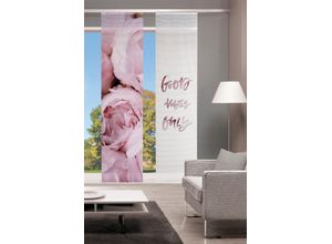 4056751381529 - Schiebegardine VISION S ROSANA Gr 1 rosa B60cm H260cm Polyester Gardinen HxB 260x60 BAMBUS OPTIK