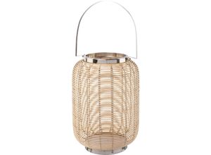 4064118178996 - Windlicht CREATIV HOME Laterne ALEGRE mit Henkel Kerzenhalter Gr H 34 cm braun Windlichter Laternen Kerzenhalter aus Naturweide