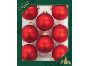 0024762702132 - Weihnachtsbaumkugel KREBS GLAS LAUSCHA CBK70213 Weihnachtsdeko rot Christbaumschmuck Christbaumkugeln Glas rot Ø7cm Glas Weihnachtsbaumkugeln aus Glas