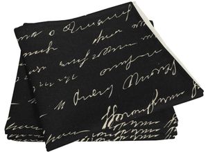 4004567293291 - Stoffserviette ADAM Scribble schwarz (schwarz natur) B30cm L30cm Obermaterial 73% Leinen 27% Baumwolle Servietten nachhaltig aus Bio-BaumwolleMade in Germany