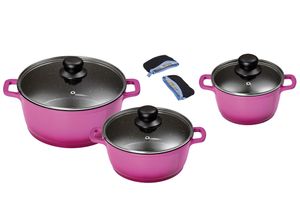 4053131010598 - Topf-Set KING Töpfe Gr + lila (violett) Topfsets Topf mit gratis Henkelpads Induktion