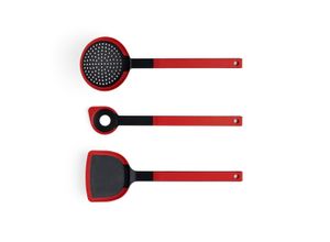 4054359003416 - Kochbesteck-Set WOLL Cook it Kochbesteck-Sets schwarz (schwarz rot) Kochbesteck Kochbesteck-Sets