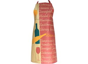 4019665095425 - Kochschürze STUCO Vino Schürzen bunt (rot gelb dunkelgrün) Topflappen Topfhandschuhe Küchenschürzen Schürzen