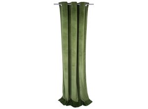 4260478142077 - Vorhang TOM TAILOR HOME FRENCH VELVET Gr 1 grün (oliv) B135cm H245cm Wirkware Polyester Gardinen