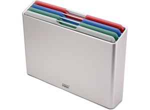 5028420005479 - Schneidebrett JOSEPH Folio™ Schneidebretter Gr B H L 8 cm x 26 cm x 36 cm bunt (bunt silberfarben) Schneidebretter doppelseitig rutschfest