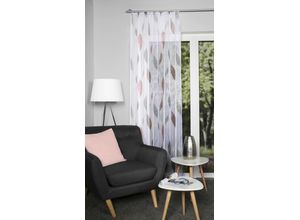 4056751420297 - Gardine HOME WOHNIDEEN PAOLO rot B140cm H245cm Voile Obermaterial 100% Polyester Gardinen halbtransparent