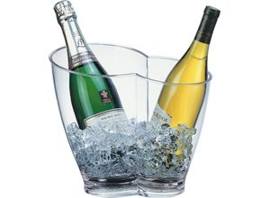 4004133360563 - Wein- und Sektkühler Eiskübel farblos (transparent) Baraccessoires Weinaccessoires für 2 Flaschen (4l Volumen)