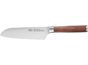 4004293121240 - Santokumesser RÖSLE Masterclass silber (silberfarben holzfarben) Gesamtlänge 315cm Klingenlänge 17cm X50 CrMoV15 Klingenstahl Kochmesser für Fleisch Fisch und Gemüse Made in Solingen Klingenspezialstahl