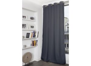 4032107165845 - Vorhang Black out grau (rauchgrau) Gardinen 260cm Ösen 145cm Polyester B145cm H260cm