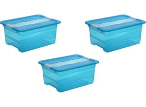 4052396043266 - Organizer KEEEPER cornelia Aufbewahrungsboxen Gr B H T 295 cm x 175 cm x 395 cm blau Aufbewahrungsbox Stapelbox Körbe Boxen Aufbewahrungsboxen Aufbewahrungsbox 12 L mit Deckel Schiebeverschluss