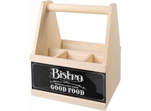 4028126246986 - Besteckträger CONTENTO Bistro Good Food Besteckkörbe schwarz (natur schwarz) Weitere Tischaccessoires Besteckkörbe