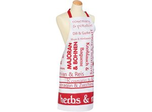 4019665096606 - Kochschürze STUCO Herbs&More Schürzen rot (weiß rot) Topflappen Topfhandschuhe Küchenschürzen Schürzen