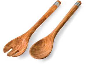 3700598604198 - Salatbesteck BERARD FRANCE 1892 Acero Kochbesteck-Sets braun (holzfarben) Salatbesteck Kochbesteck-Sets