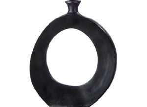 4063387691342 - Dekovase GILDE Pieno Vasen Gr B H T 3250 cm x 4000 cm x 550 cm schwarz Blumenvasen Vase aus Aluminium Dekoobjekt